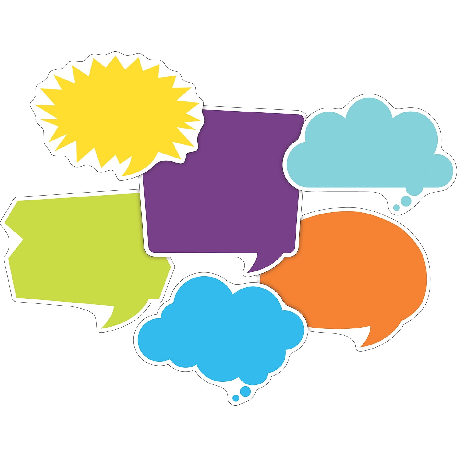Barker Creek Double-Sided Cut-Outs, Happy Talk, School Accents ...