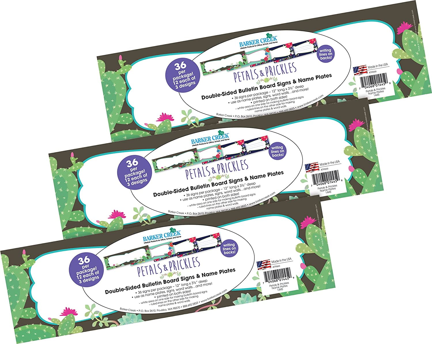 Barker Creek Double-Sided Desk Nameplates & Bulletin Board Signs ...