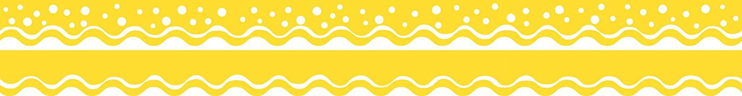 Barker Creek Double-Sided Scalloped Border, Happy Lemon Yellow, for ...