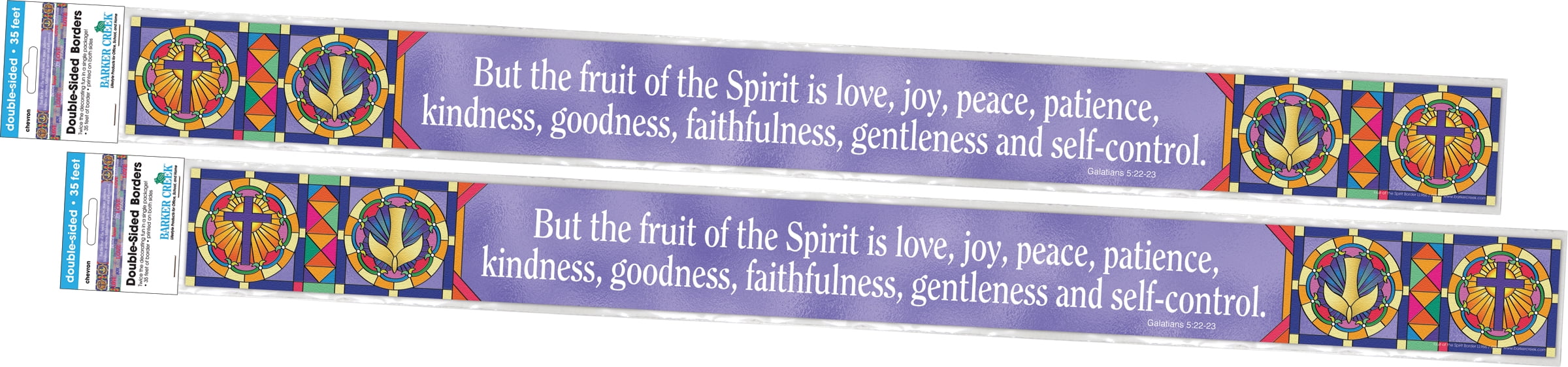 Barker Creek Double-Sided Spiritual Border 2-Pack, Fruit of The Spirit ...