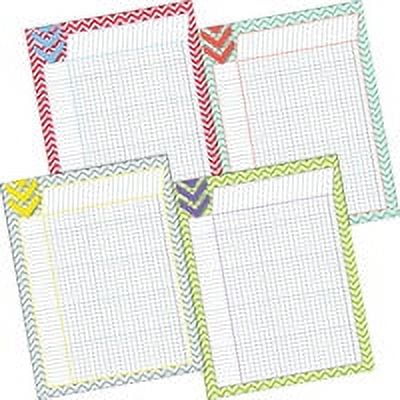 Barker Creek Beautiful Chevron Incentive Chart Set - 4 Charts - Walmart.com
