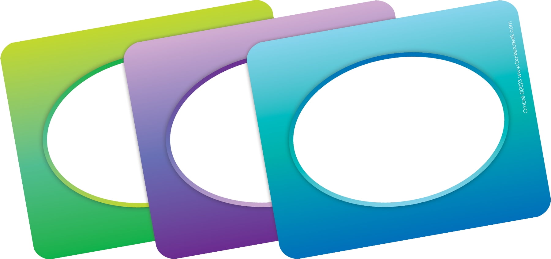 Barker Creek Name Badges & Self-Adhesive Labels, Ombré, Multi-Design ...