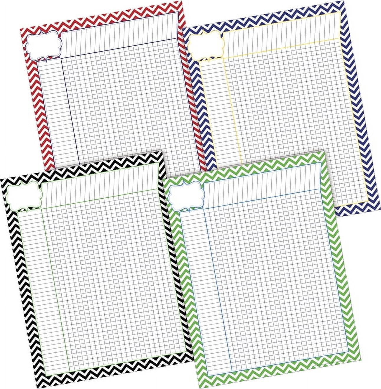Barker Creek Nautical Chevron Incentive Chart Set - 4 Charts - Walmart.com