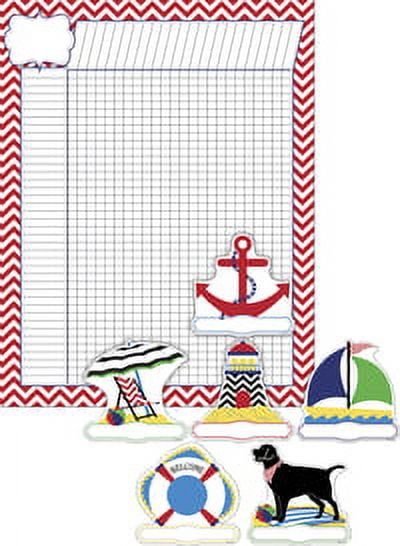 Barker Creek Nautical Chevron Incentive Chart and Accent Set, Set of 37 ...