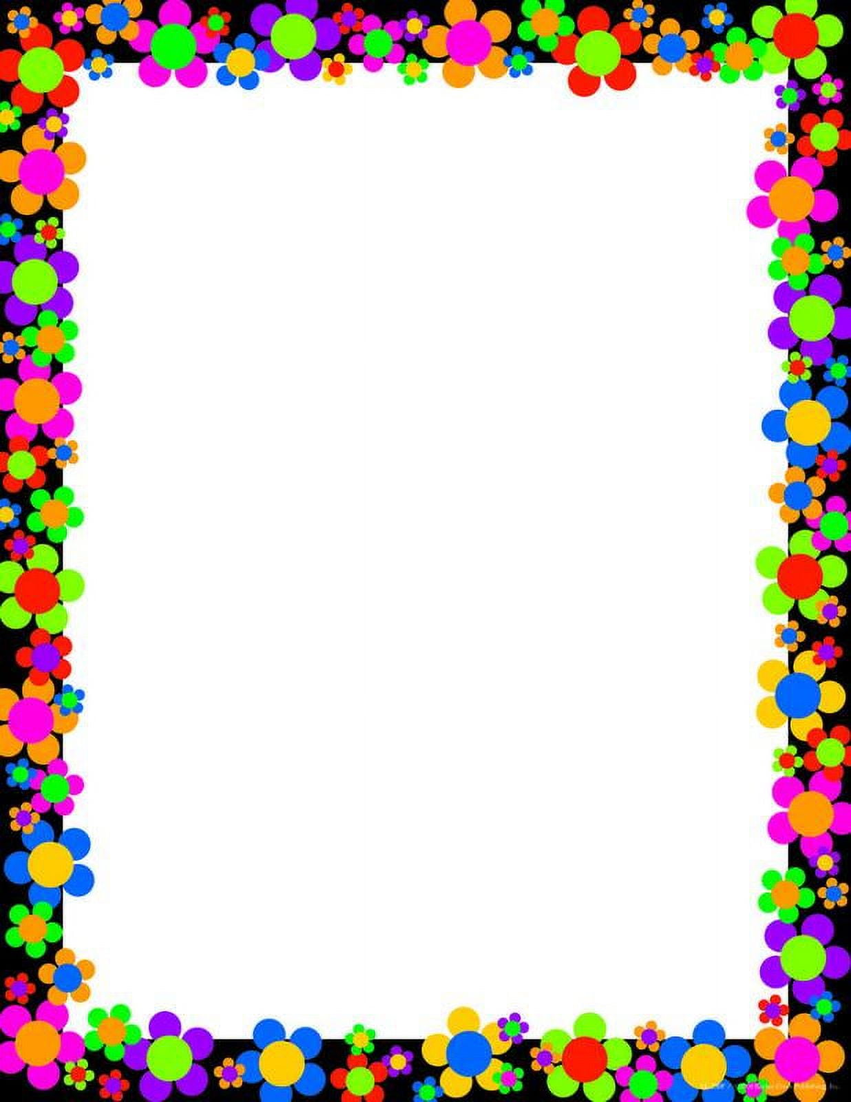 Barker Creek Neon Flower Computer Paper, 8-1/2 x 11 Inches, 50 Sheets ...