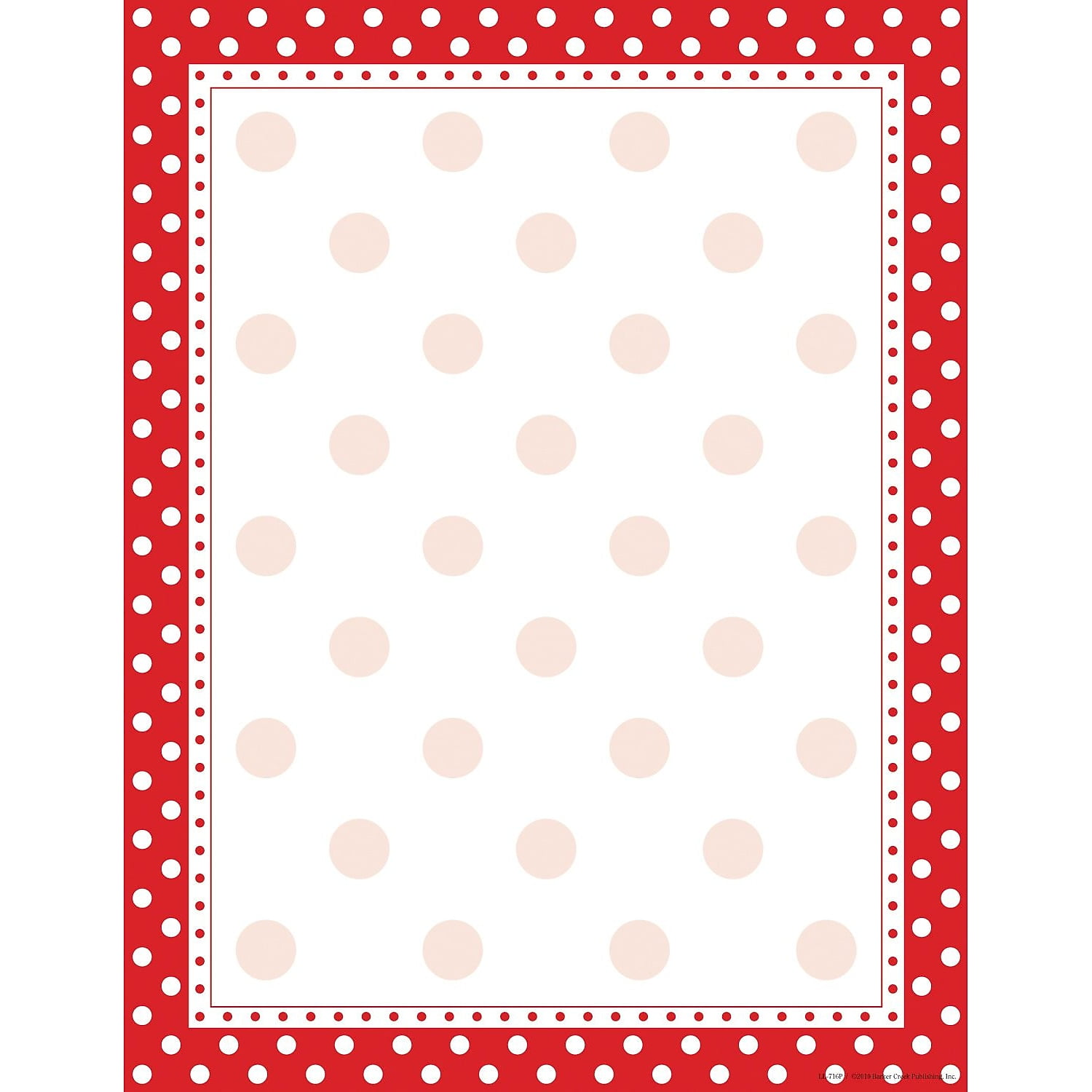 Barker Creek Red/White Dots Computer Paper, 8-1/2 x 11 Inches, 50 ...
