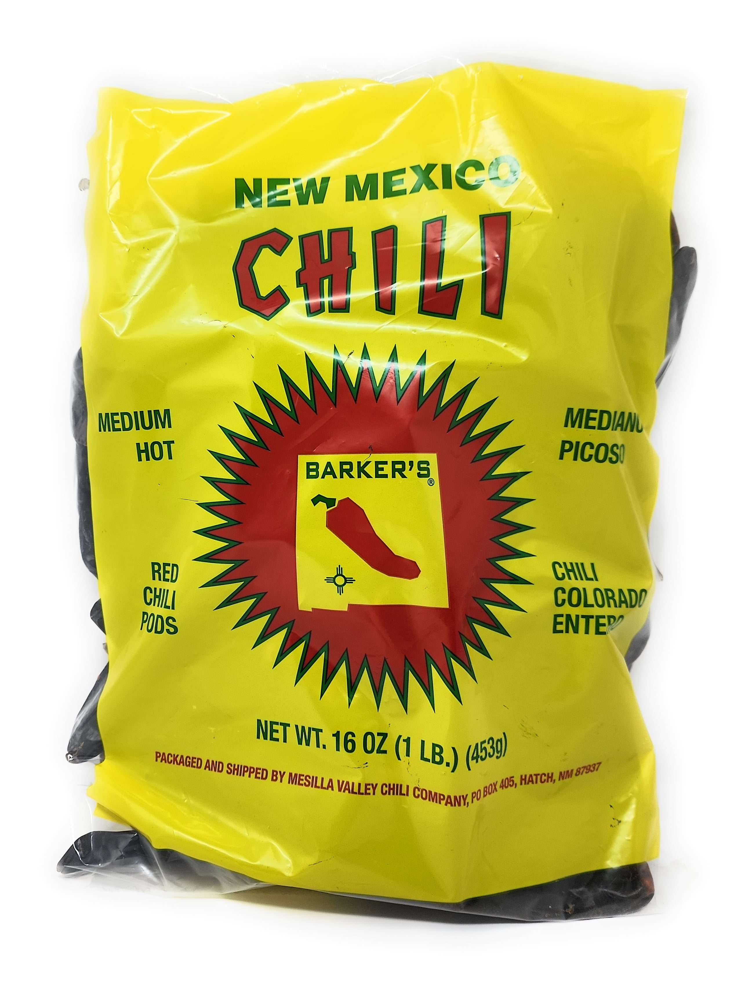 Barker's Southwest Food: Medium Hot Hatch Chili Pods, New Mexico Red ...