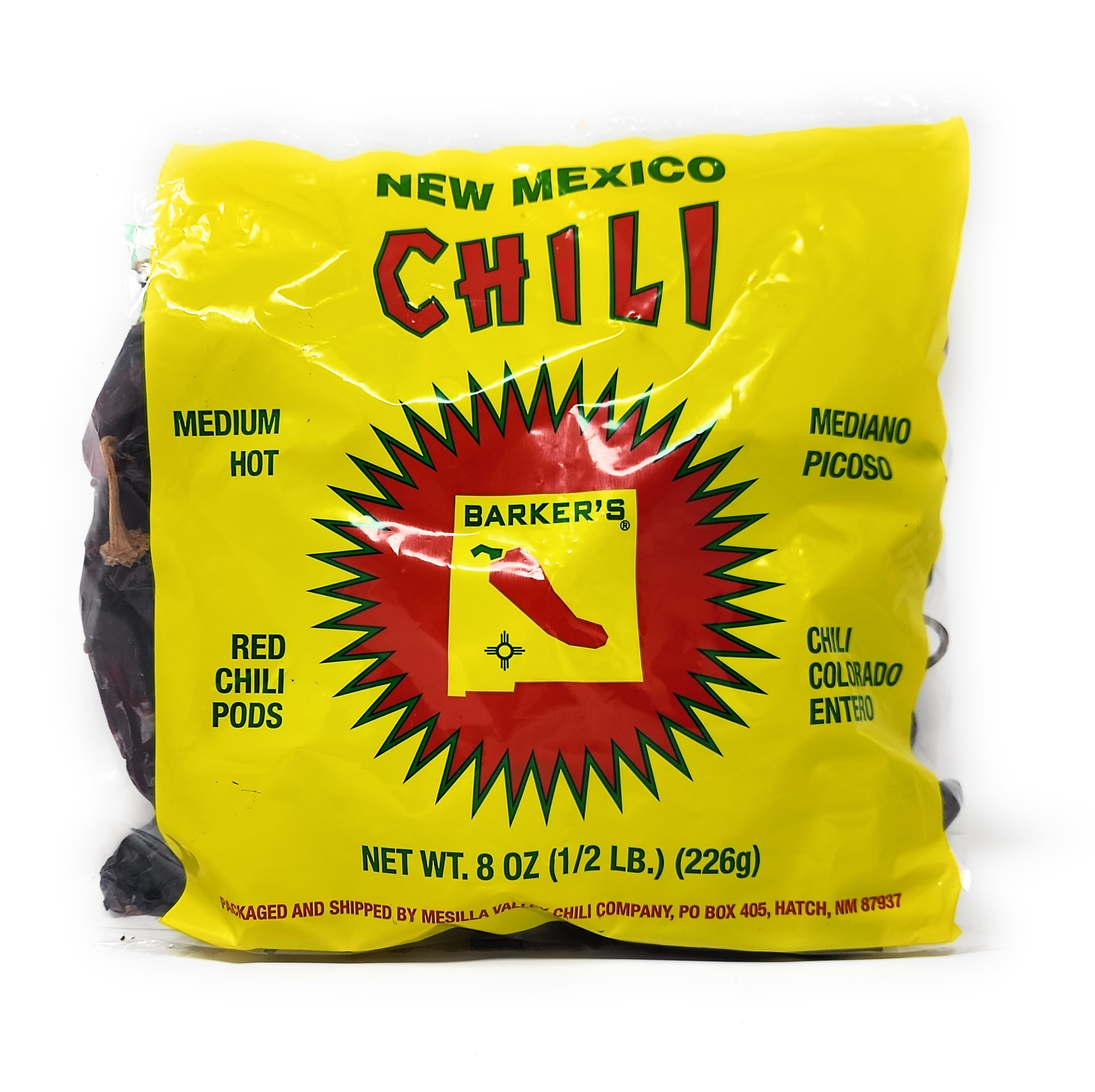 Barker's New Mexico Chili, Medium Hot, 8 oz, Red Chili Pods from Hatch ...