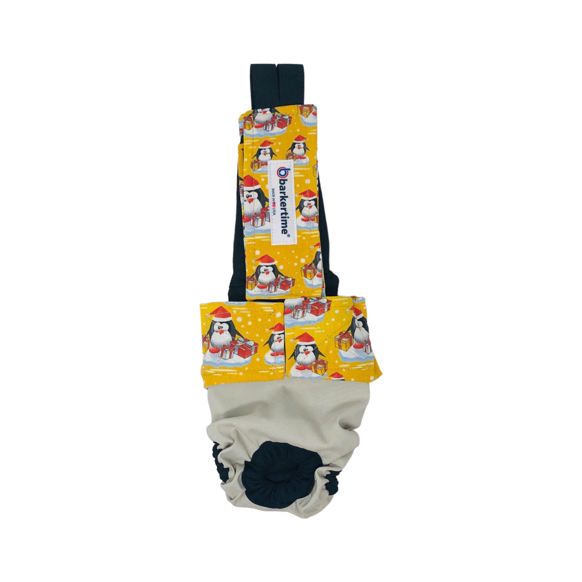 Barkertime Happy Penguin on Frosty Cream Cat Diaper Overall - Walmart.com
