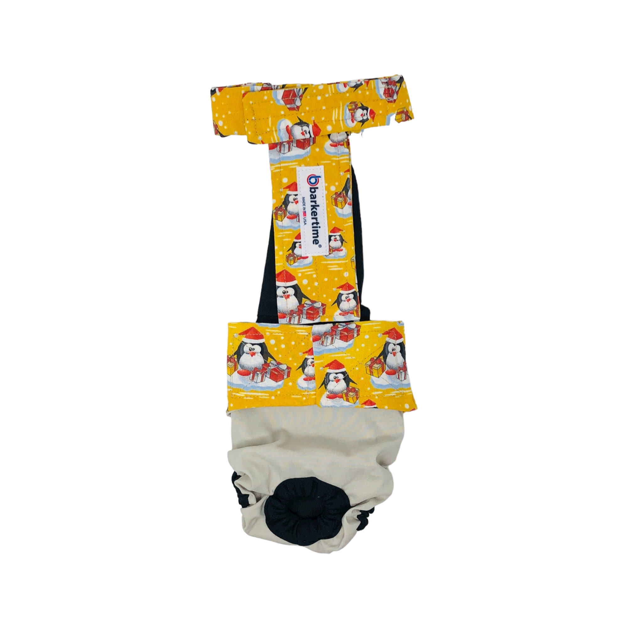 Barkertime Happy Penguin on Frosty Cream Dog Diaper Overall - Walmart.com