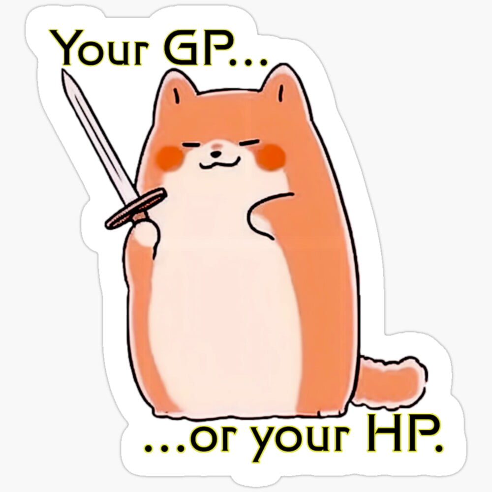 Barkeus - Your Gp Or Your Hp Sticker Phone Decal Water Bottle Stickers ...