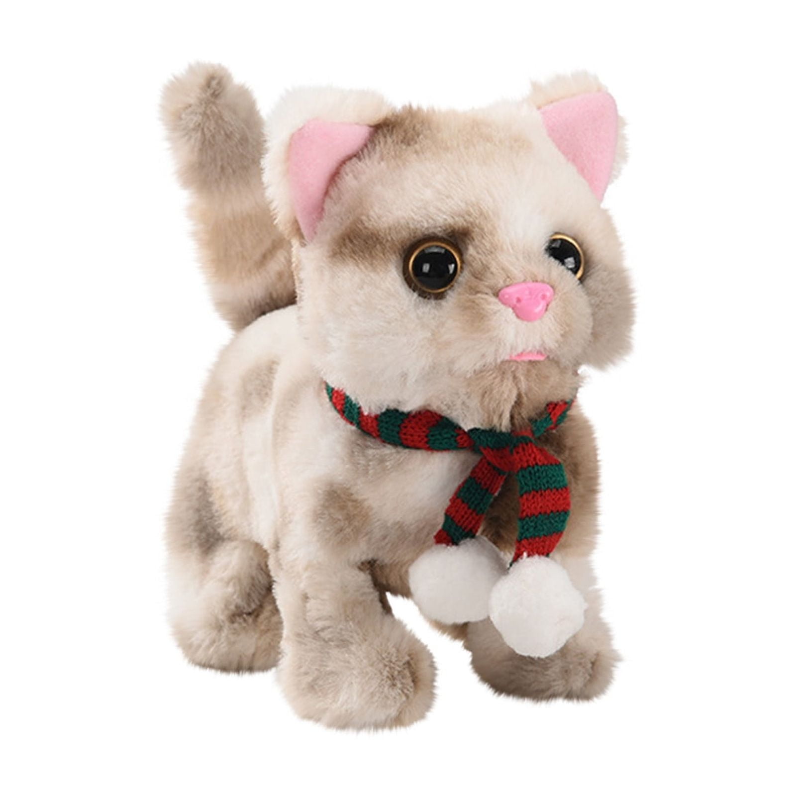 Barking Cat Toys - Interactive Walking Electronic Pet with Tail Wagging ...