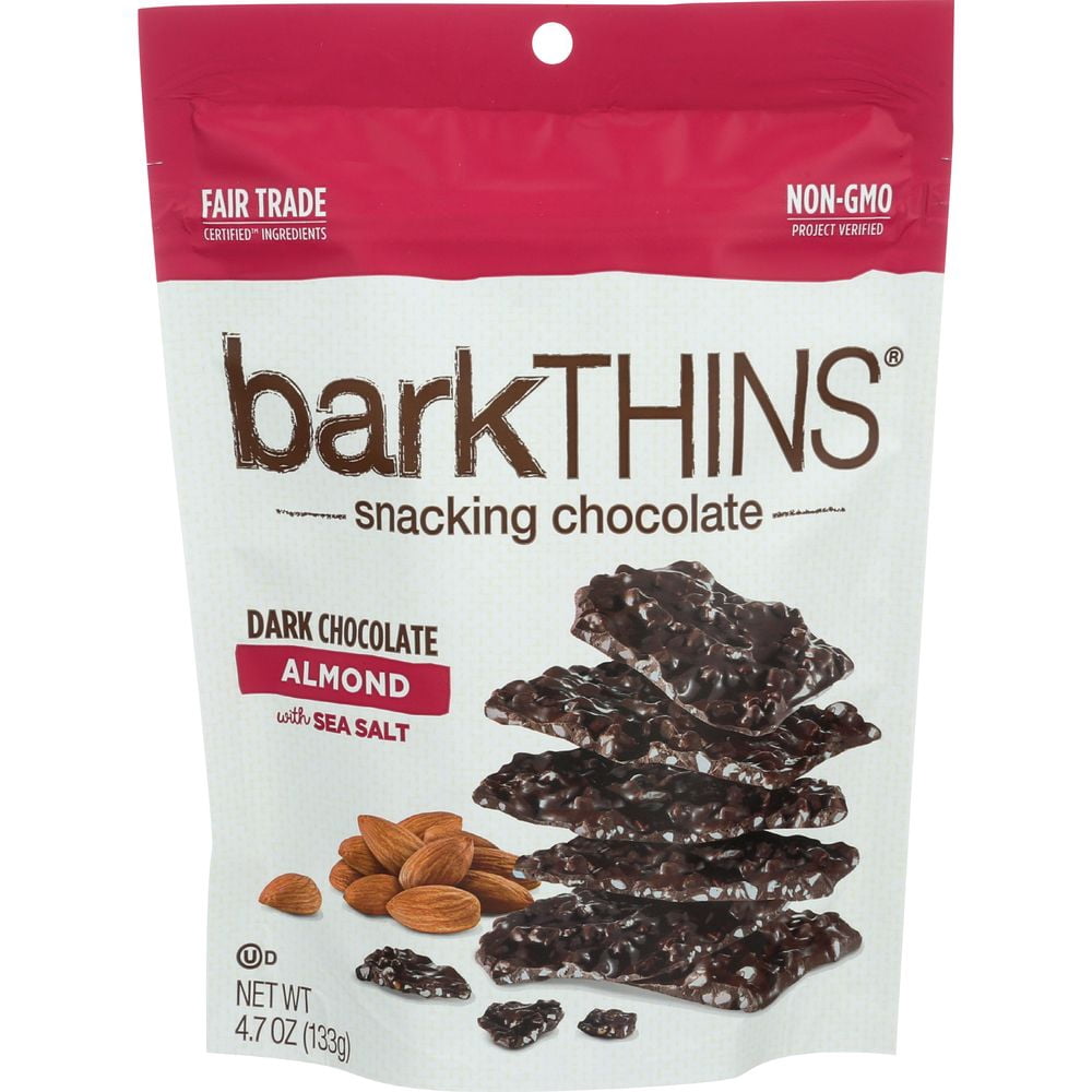 barkTHINS Sea Salt Dark Chocolate Almond Snacks for Breakroom - Walmart ...
