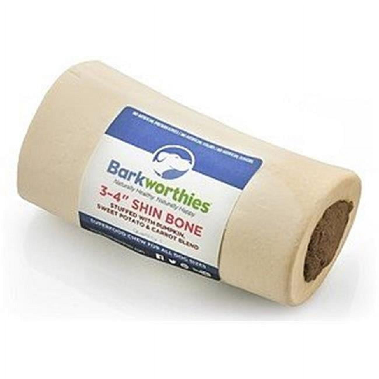 Barkworthies 3-4 inch Stuffed Shin Bone with Carrot and Pumpkin Dog ...