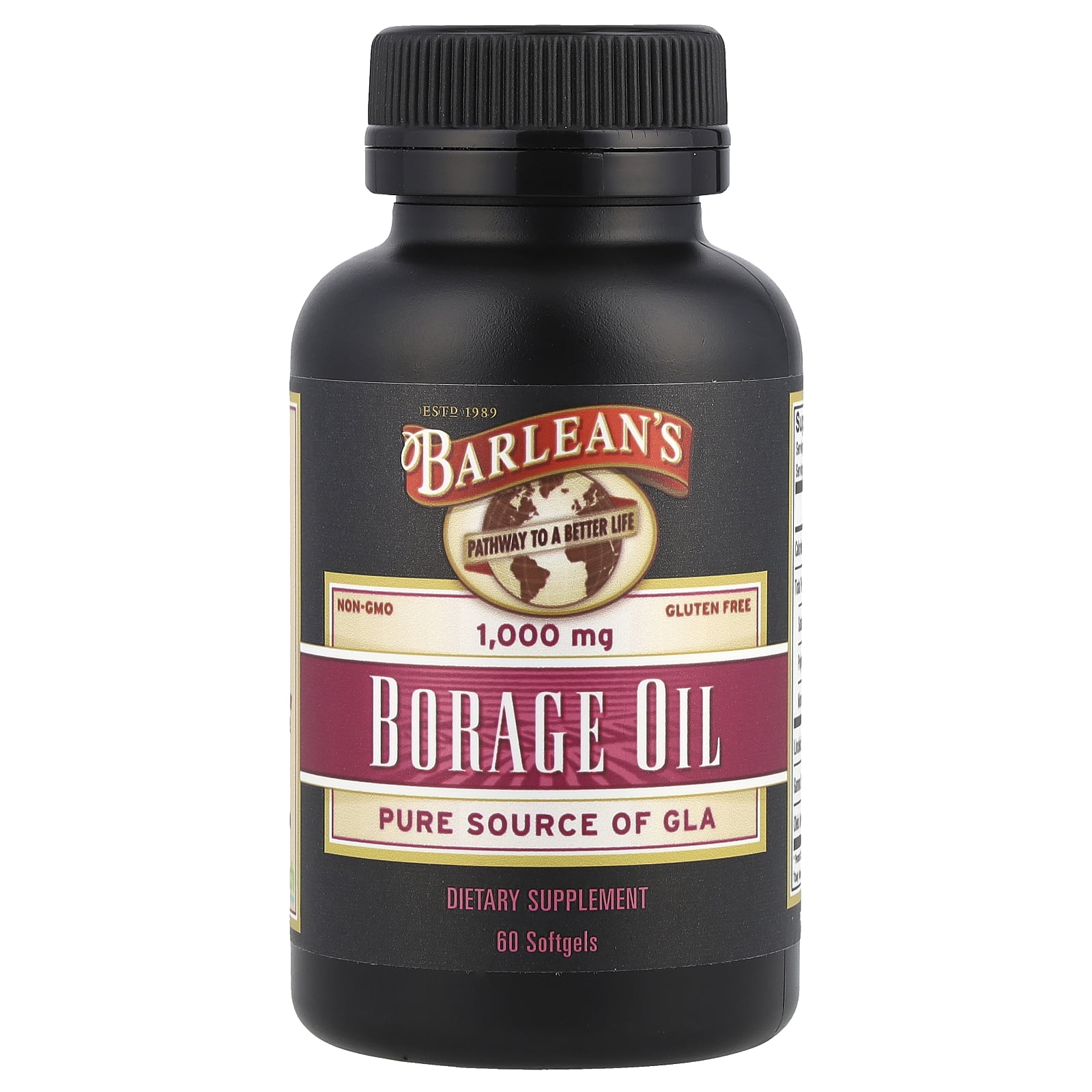Barlean's Borage Oil, 1,000 mg, 60 Softgels - Walmart.com