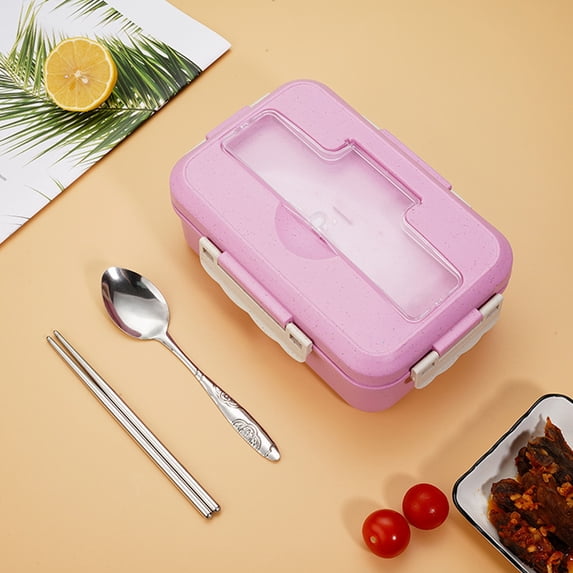 Barley Straw Lunch Box Microwaveable With Stainless Steel Tableware ...
