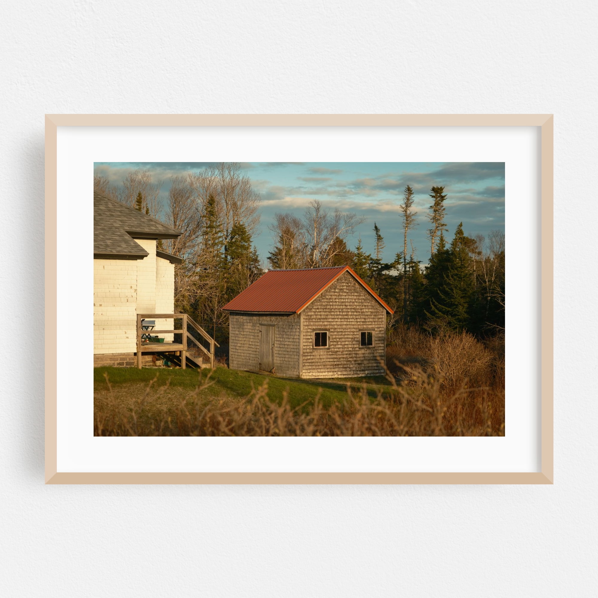 Barn, Beals Island - Beals Maine Photography Oak Framed Wall Art Print ...