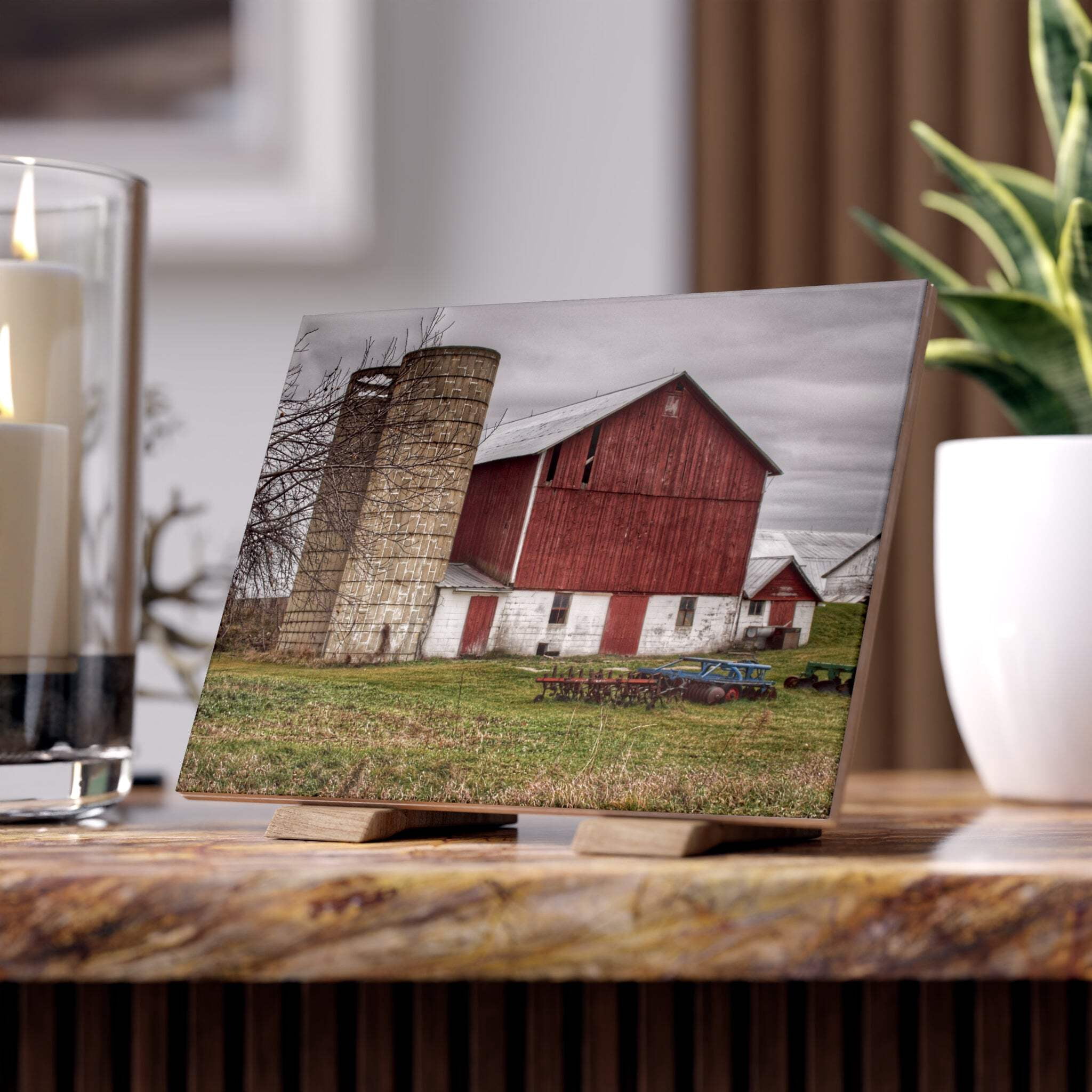 Barn Boutique Rustic Ceramic Wall Tile| Fostoria Red I - Walmart.com