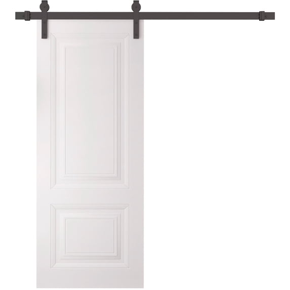 Barn Door 28 x 84 inches | SELECT 2249 White | 6.6FT Rail Track Heavy ...