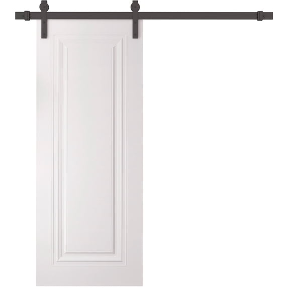 Barn Door 28 x 96 inches | SELECT 1119 White | 6.6FT Rail Track Heavy ...