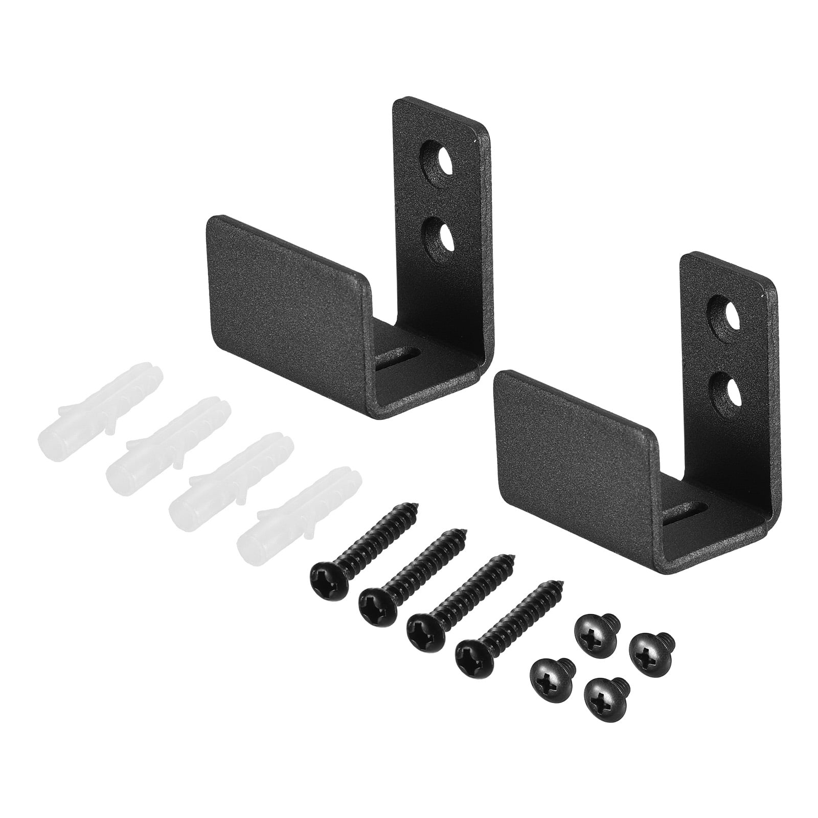 Barn Door Floor Guide, 2Pack - Carbon Steel Sliding Barn Door Hardware, Adjustable U Bracket ...