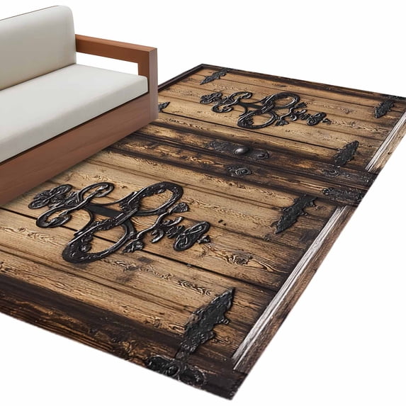 Barn Door Large Area Rugs for Bedroom Living Room, Non Slip Carpet ...