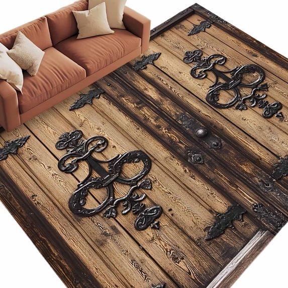 Barn Door Large Area Rugs for Bedroom Living Room, Non Slip Carpet ...