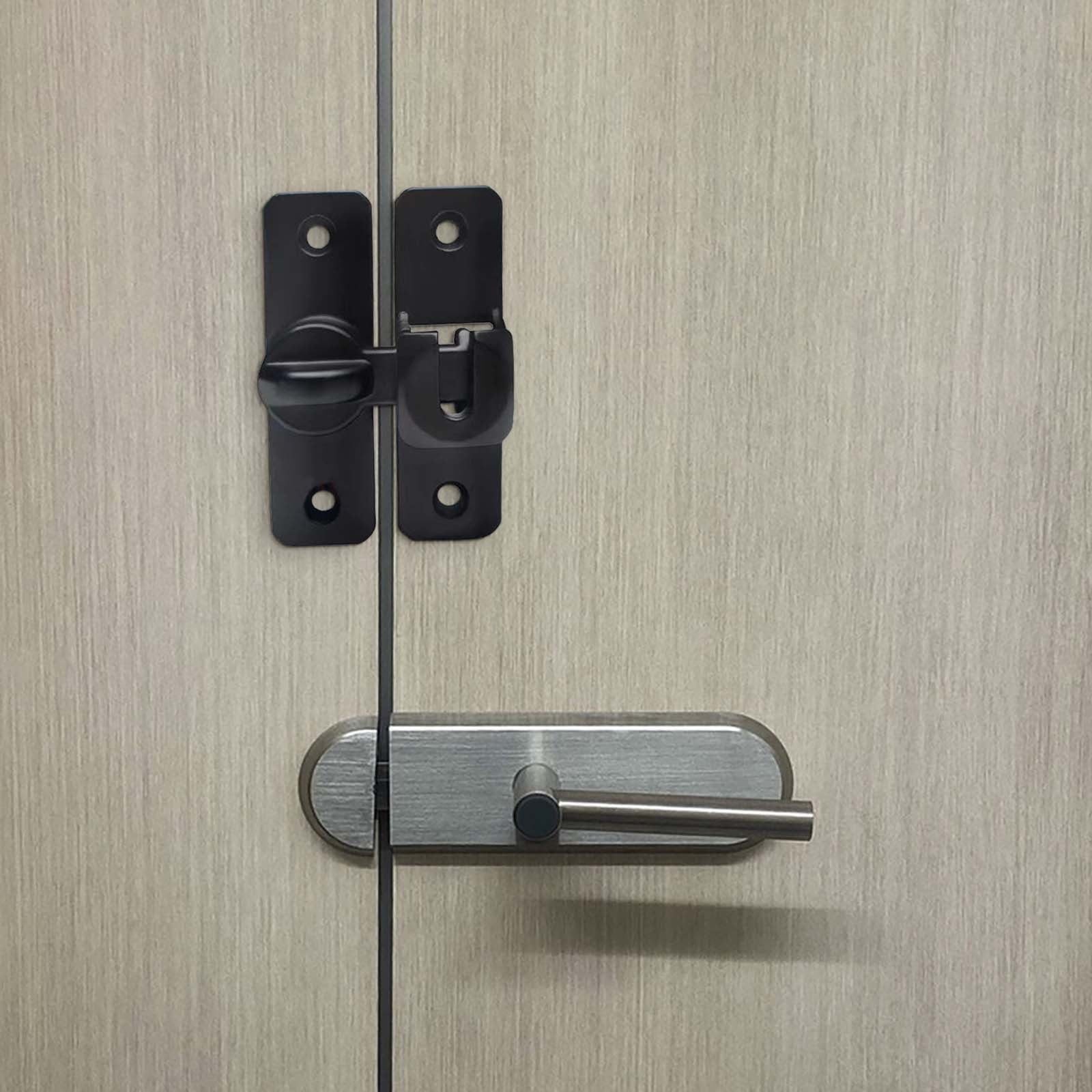Barn Door Latches 90 Degree Door Lock with 4 Screws Gate Latches Safety ...