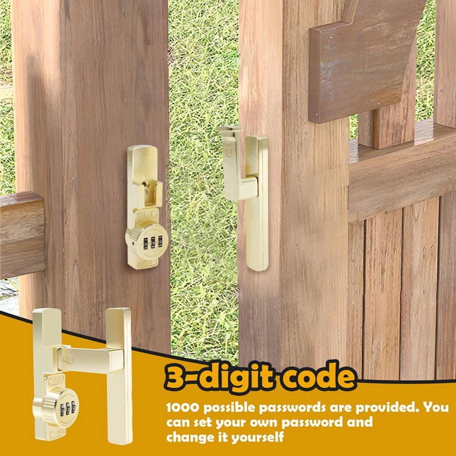 Barn Door Lock, Flip Latch Lock with 3 Digit Combination,90 Degree ...