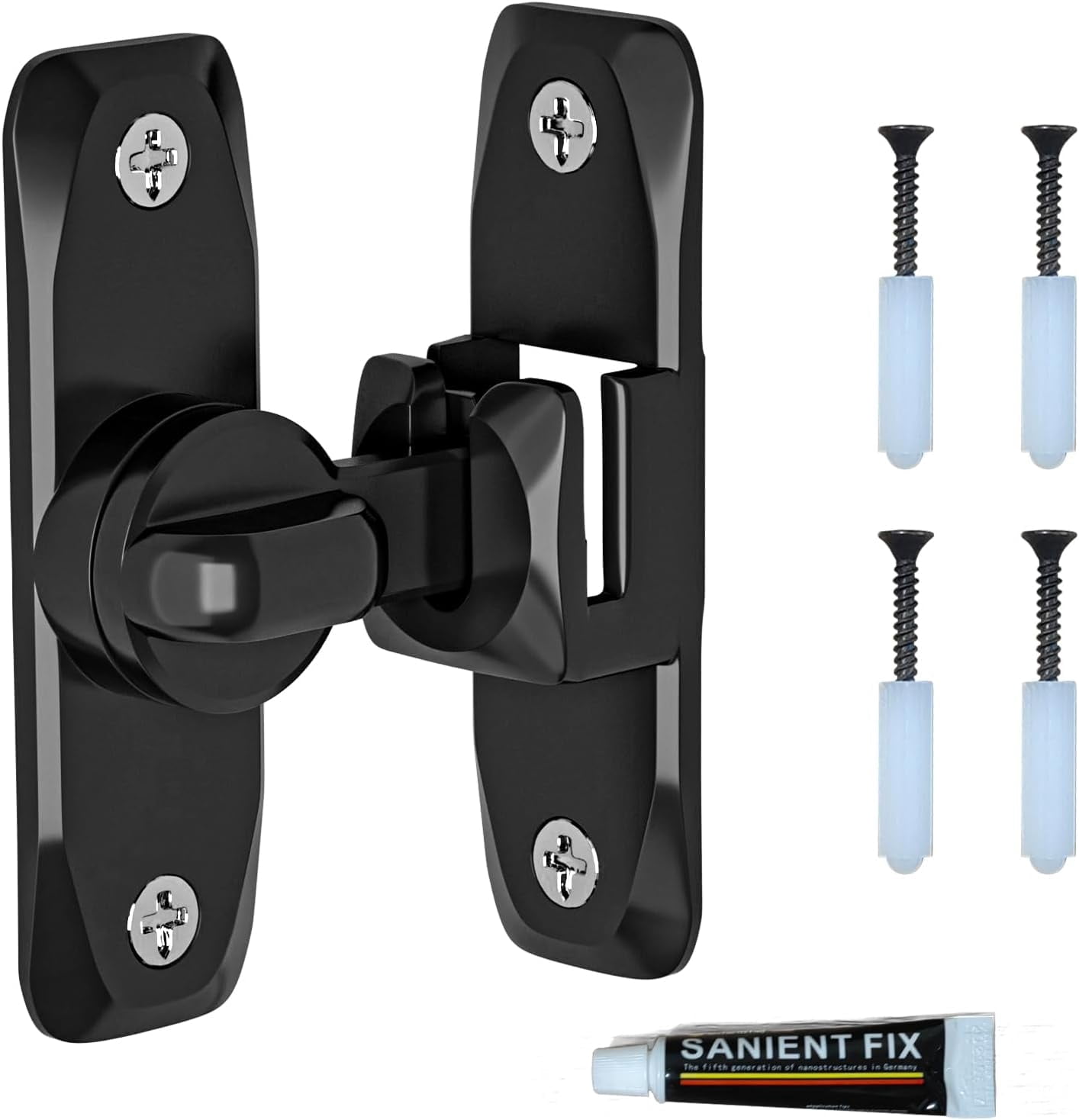 Barn Door Lock Hardware - 90/180 Degree Small Heavy Duty Gate Latches ...