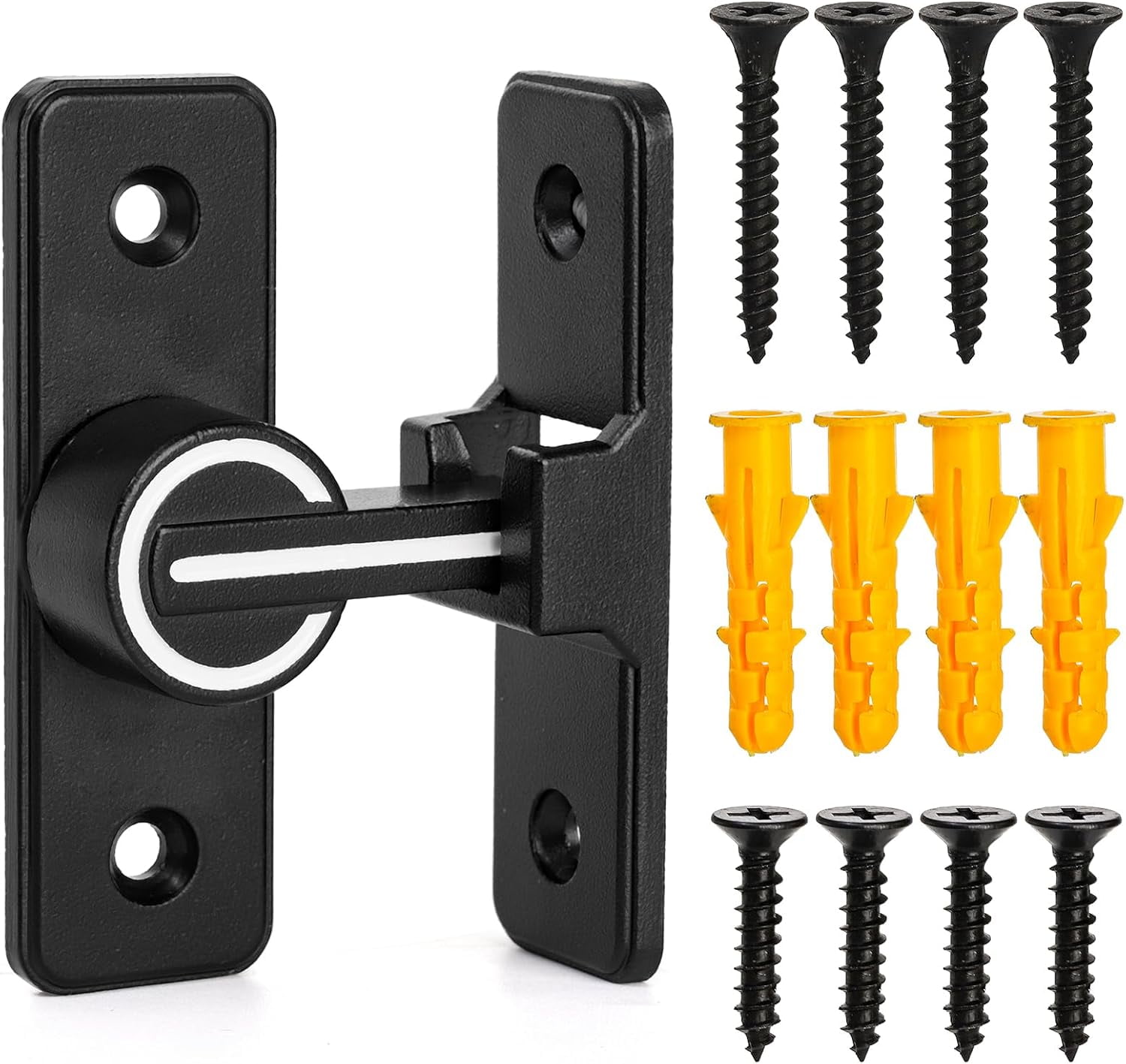Barn Door Lock Hardware, 90 Degree Luminous Flip Gate Latch, Heavy Duty Sliding Door Lock for ...