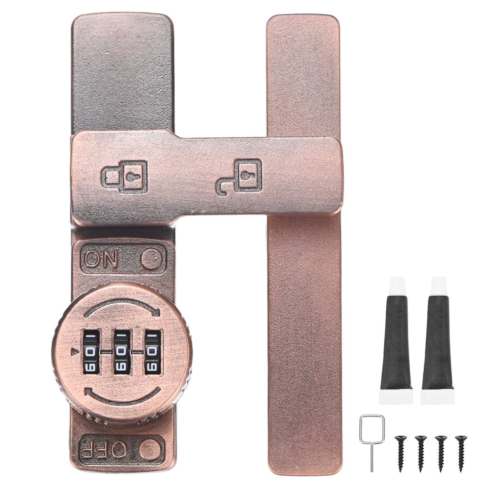 Barn Door Lock Latch, 180 Degree High-Security Zinc Alloy Flip Barn ...