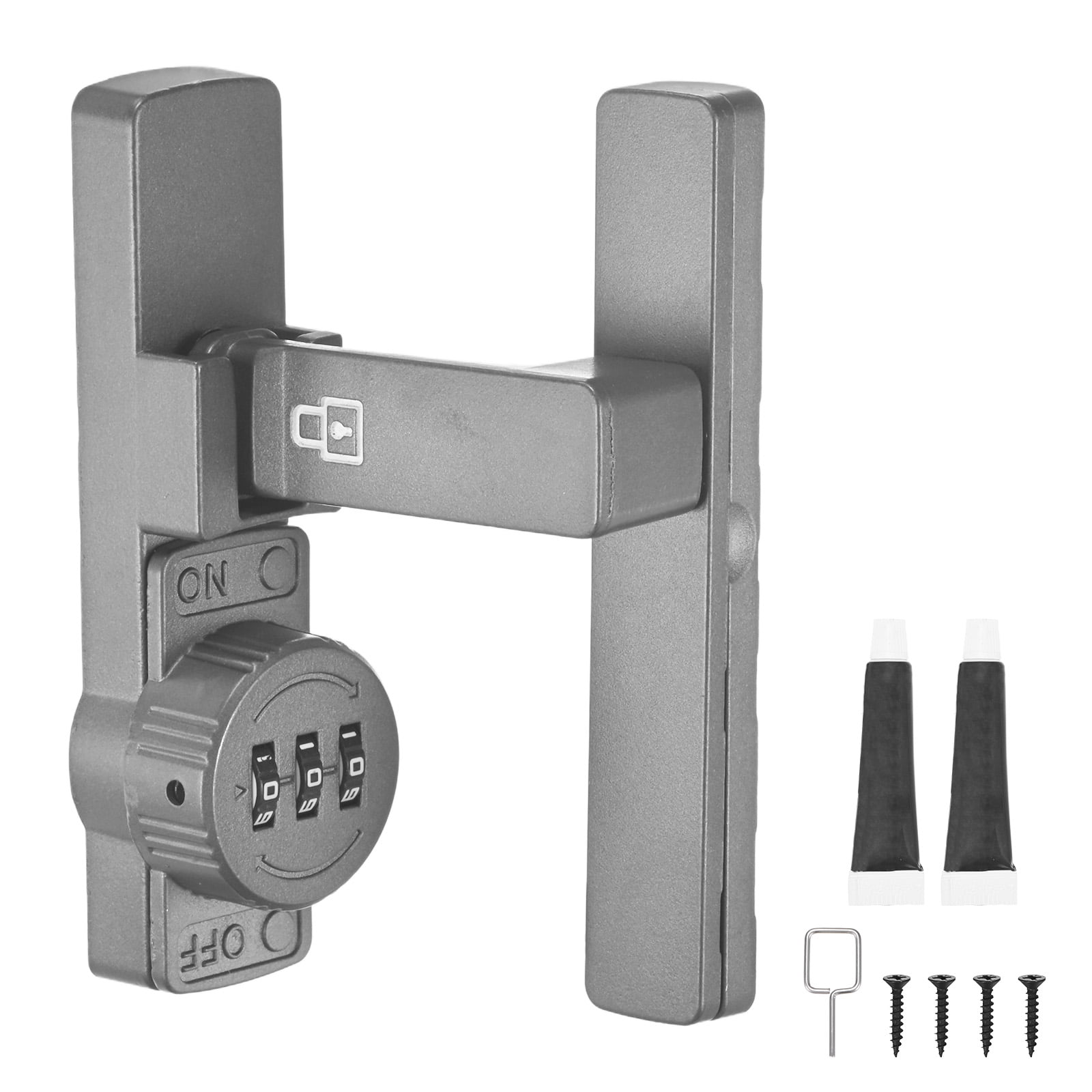 Barn Door Lock Latch, 90 Degree High-Security Zinc Alloy Flip Barn Door ...