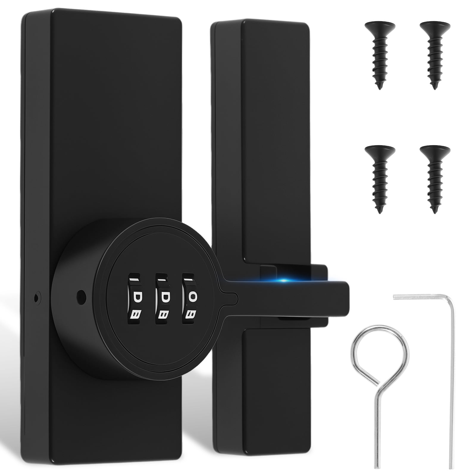 Barn Door Lock Zinc Alloy Barn Door Latch 3 Digit Password Cabinet Door ...