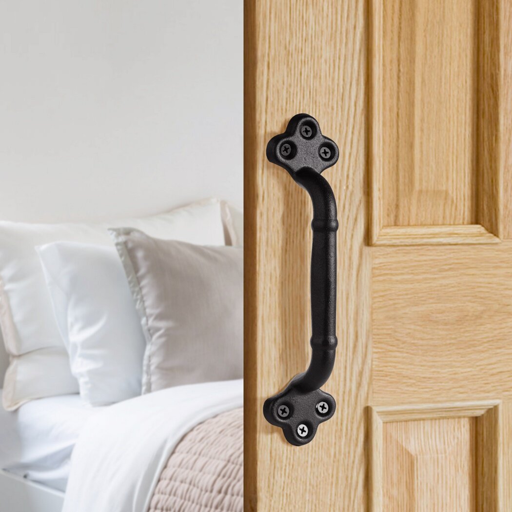 Renovators Supply Black Wrought Iron Cabinet Handle 4.8" L Rustic ...