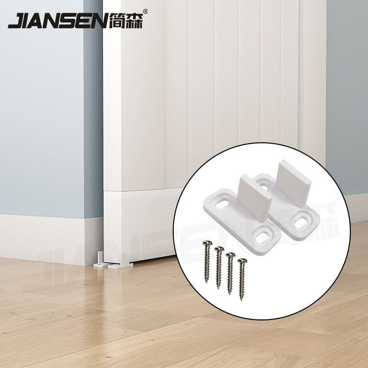 Barn Door Track Hardware Accessories White New Swing Stopper Non-Slot ...