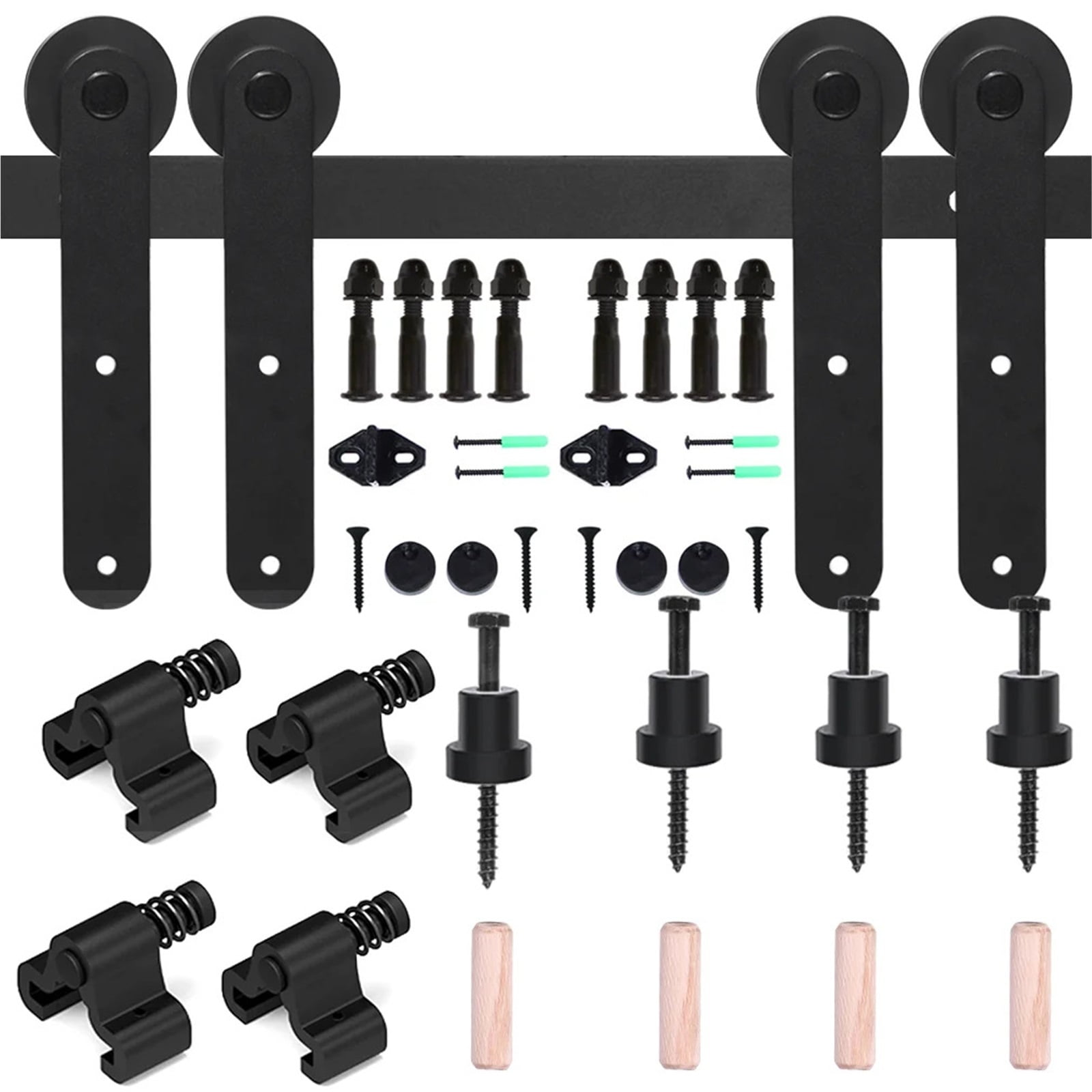 Barn Door Track Kit For Double Door Barn Door System Slide Kit Sliding ...