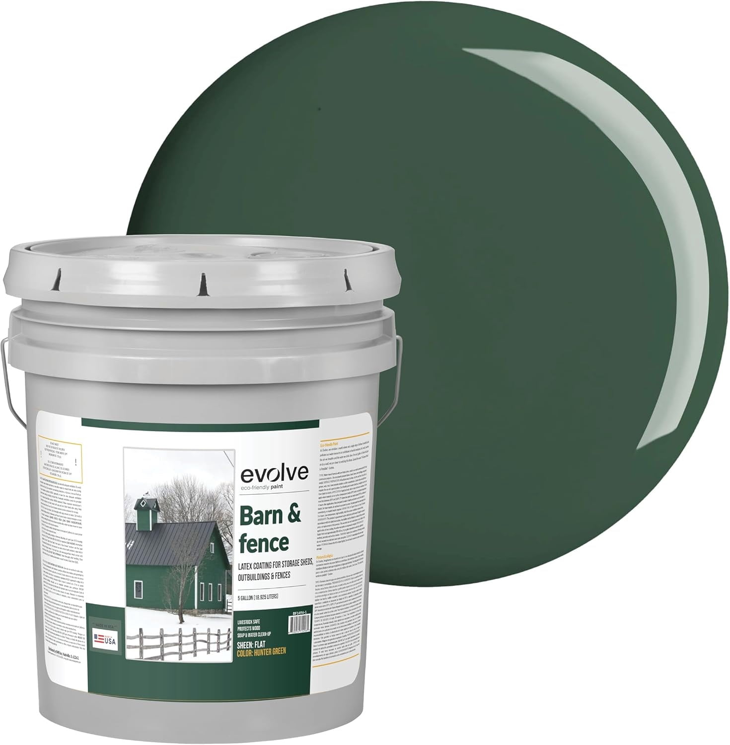 Evolve Barn & Fence Latext Paint, High Durability and Scratch-Resistant ...