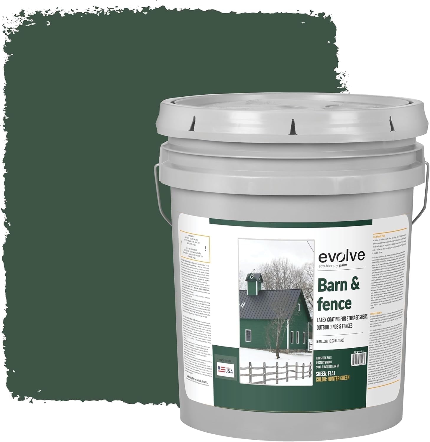 Evolve Barn & Fence Latext Paint, High Durability and Scratch-Resistant ...