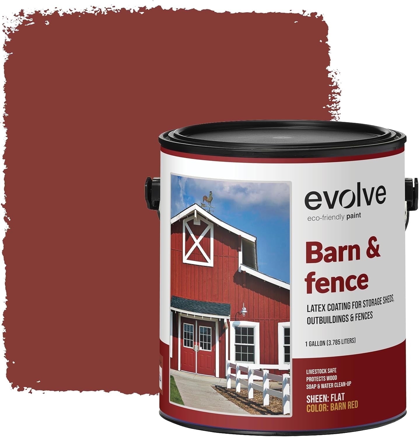 Evolve Barn & Fence Latext Paint, High Durability and Scratch-Resistant ...