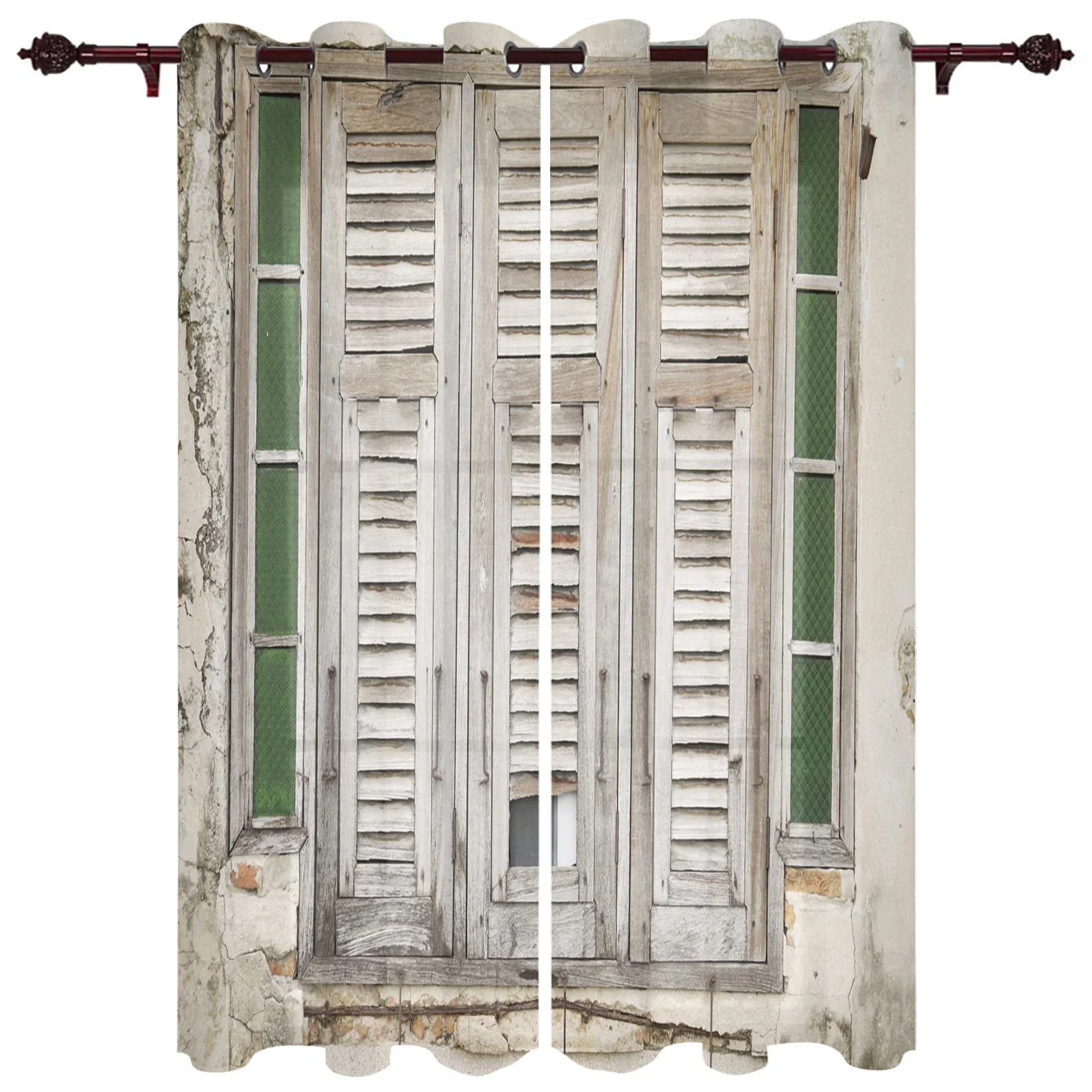Barn Gate Retro ration Home Curtains Household Goods Living Room ...