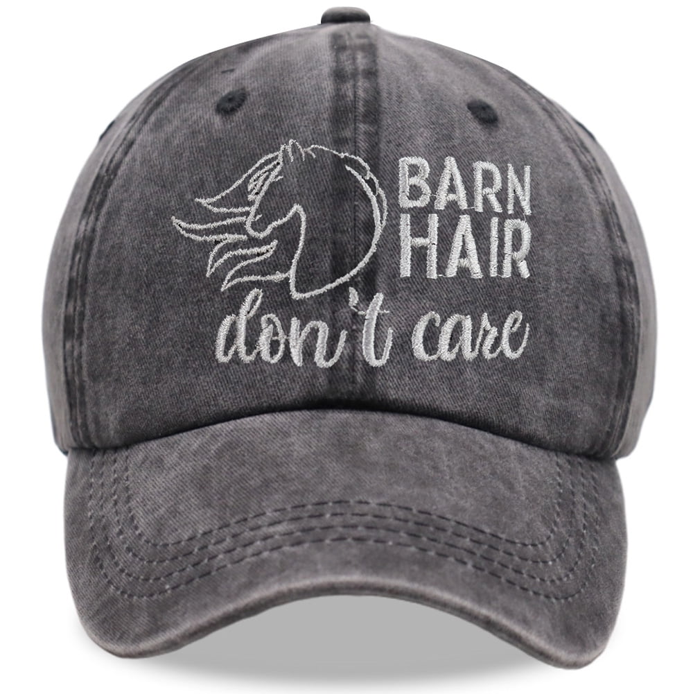 Barn Hair Don't Care Hat, Embroidered Adjustable Wash Cotton Baseball ...
