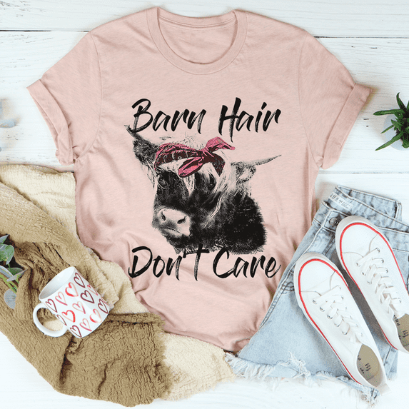 Barn Hair Dont Care Tee Heather Prism Peach S Peachy Sunday T-Shirt ...