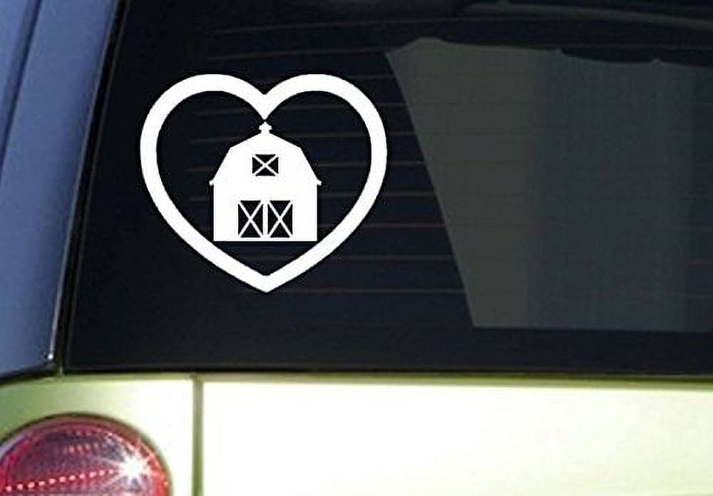 Barn Heart *J275* 6x6 inch Sticker barn decal - Walmart.com