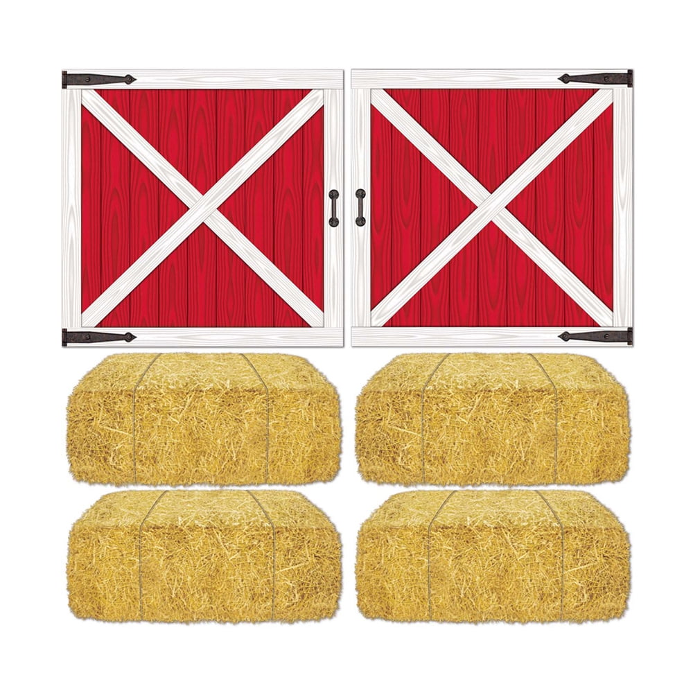 Barn Loft Door & Hay Bale Props 15 1 By 2"-32 1 By 2" - 12 Pack (6 Per ...