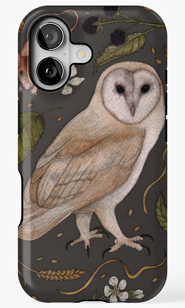 Barn Owl Bird Nature Art Phone Case for iPhone 11 12 13 14 15 16 17 Pro ...