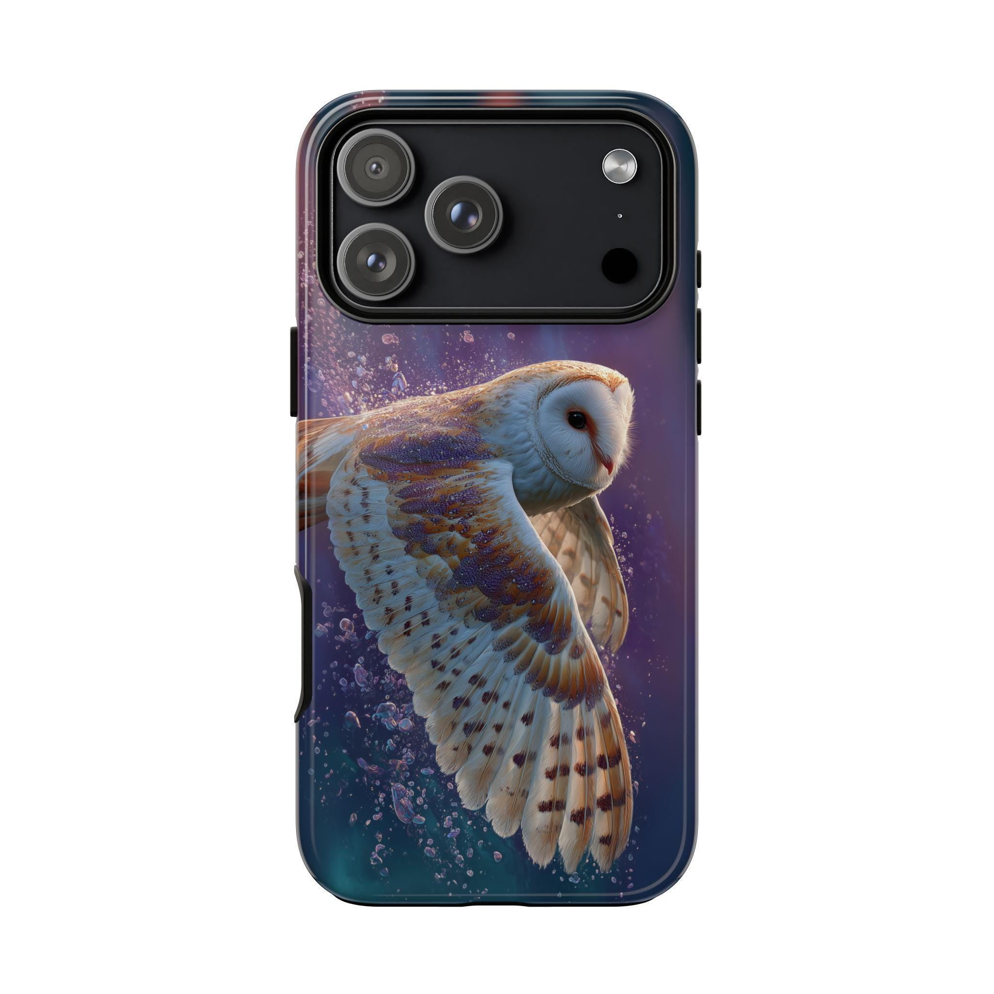 Barn Owl Celestial Purple Dust Dreamy Night Bird Phone Case with iPhone ...