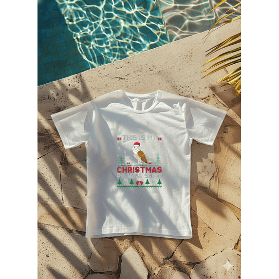 Barn Owl Festive Hat Matching Holiday Pajama Winter Fun Theme Unisex T ...