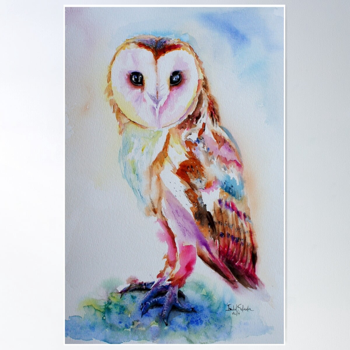 Barn Owl Poster Wall Art, Modern Wall Decor For Living Room Bedroom ...