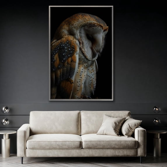 Barn Owl Print Nocturnal Bird of Prey, Wildlife Wall Art Poster Decor ...